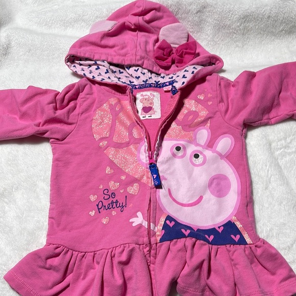 Peppa Pig | Jackets & Coats | Peppa Pig Pink Cute Hoody Jacket Size 4t ...